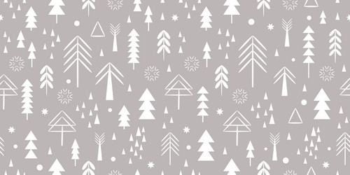 Seamless pattern christmas forest Royalty Free Vector Image