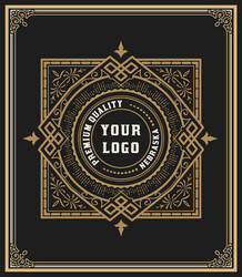 Old card design with floral frame Royalty Free Vector Image