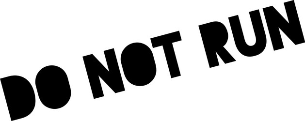 Do not run rubber stamp Royalty Free Vector Image