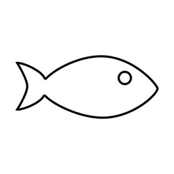 Fish outline icon Royalty Free Vector Image - VectorStock