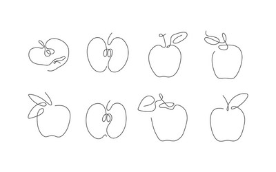 One Line Apple Vector Images (over 390)