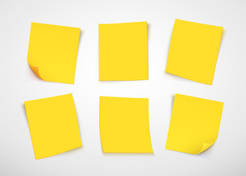 Multicolor paper notes on transparent background Vector Image