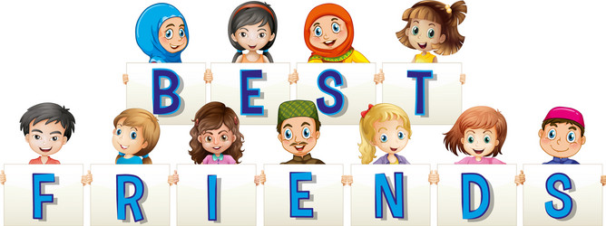 Friend Flashcard Vector Images (17)