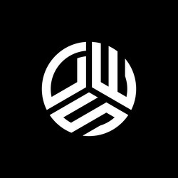 Dws letter logo design on black background Vector Image