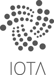 Iota coin symbol logo Royalty Free Vector Image