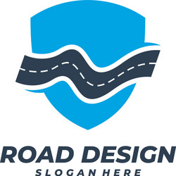 Shield road logo template creative road logo Vector Image