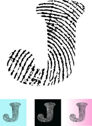 Fingerprint Letter Vector Images (over 1,800)