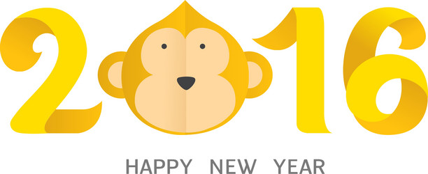 Monkey year 2016 Royalty Free Vector Image - VectorStock