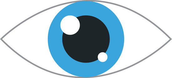 Single eye icon image Royalty Free Vector Image