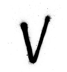Graffiti thin s font sprayed in black over white Vector Image