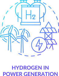 Hydrogen in power generation concept icon Vector Image