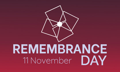 Remembrance day poppy lest we forget symbol Vector Image