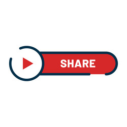 Youtube share button Royalty Free Vector Image