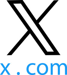 New twitter xcom icon black popular social media Vector Image