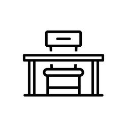 Student desk Royalty Free Vector Image - VectorStock