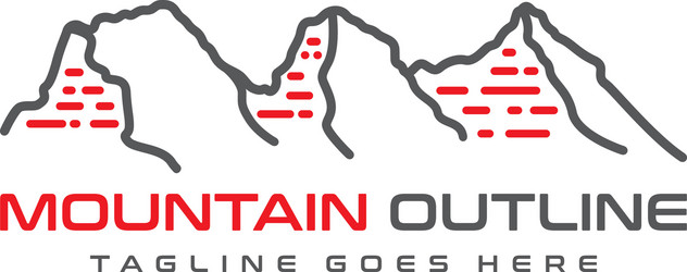 Three mountain logo icon Royalty Free Vector Image