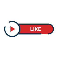 Youtube like button Royalty Free Vector Image - VectorStock