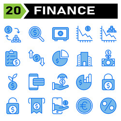 Finance icon set include conversion exchange Vector Image