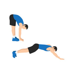 Woman doing inchworm exercise Royalty Free Vector Image