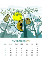 Cartoon Calendar November Vector Images (over 640)