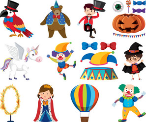 Circus clip art set Royalty Free Vector Image - VectorStock