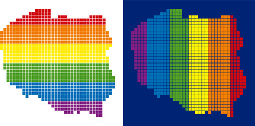 Pixel poland map Royalty Free Vector Image - VectorStock