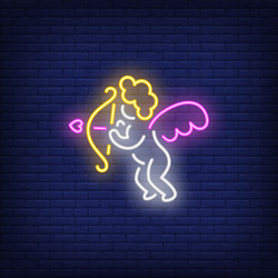 Cupid neon sign Royalty Free Vector Image - VectorStock