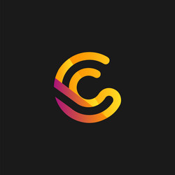 Initial letter c logo design template letter c Vector Image