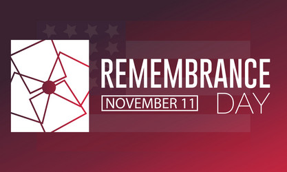 Remembrance day poppy lest we forget symbol Vector Image