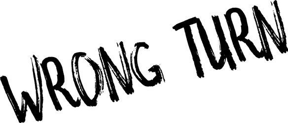 Wrong turn rubber stamp Royalty Free Vector Image
