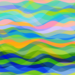 Abstract blue and yellow wave pattern background Vector Image