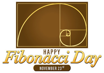 Fibonacci day poster design Royalty Free Vector Image