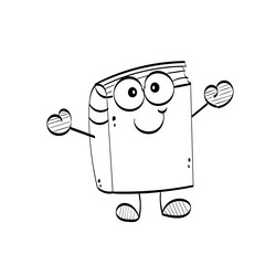 Funny book design for kids coloring book Vector Image