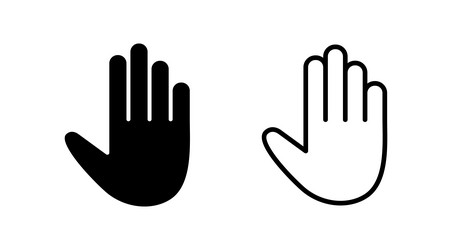 Hand icon hand symbols palm Royalty Free Vector Image
