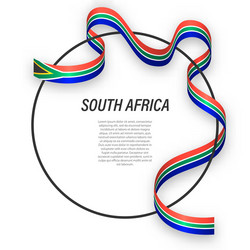 South Africa National Flag Ribbon Royalty Free Vector Image