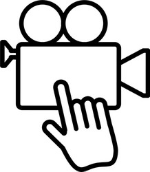 Video camera app icon Royalty Free Vector Image