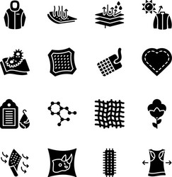Fabric icons set Royalty Free Vector Image - VectorStock