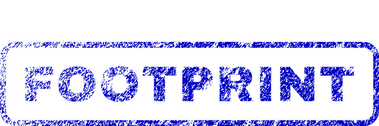 Footprint text rubber stamp Royalty Free Vector Image