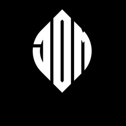 Jdm triangle letter logo design Royalty Free Vector Image