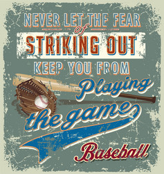 Baseball striking out Royalty Free Vector Image