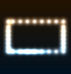 Rectangular frame with light effects Royalty Free Vector