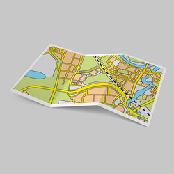 Map booklet Royalty Free Vector Image - VectorStock