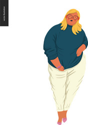 Body positive portraits set Royalty Free Vector Image