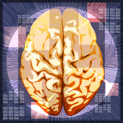 Energy of a working brain Royalty Free Vector Image