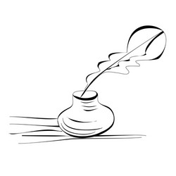 Ink clip art cartoon Royalty Free Vector Image