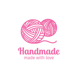 Handmade line vintage logo set Royalty Free Vector Image