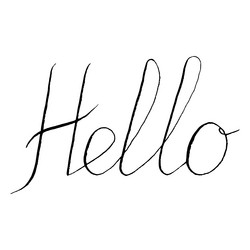 Monochrome you word black lettering typographic Vector Image