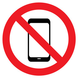 No cell phone sign Royalty Free Vector Image - VectorStock