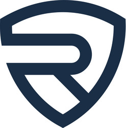 Creative eagle bird shield r letter logo design ve