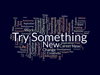 Word cloud background concept for try something Vector Image